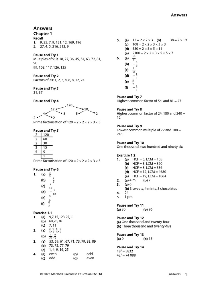 Igcse Maths Ce 0580 0980 Sb Answers[1][1] | PDF | Chess