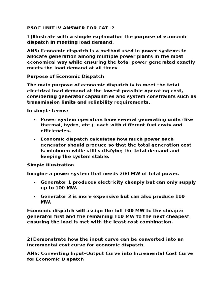 Psoc Unit IV Answer | PDF | Marginal Cost | Mathematical Optimization