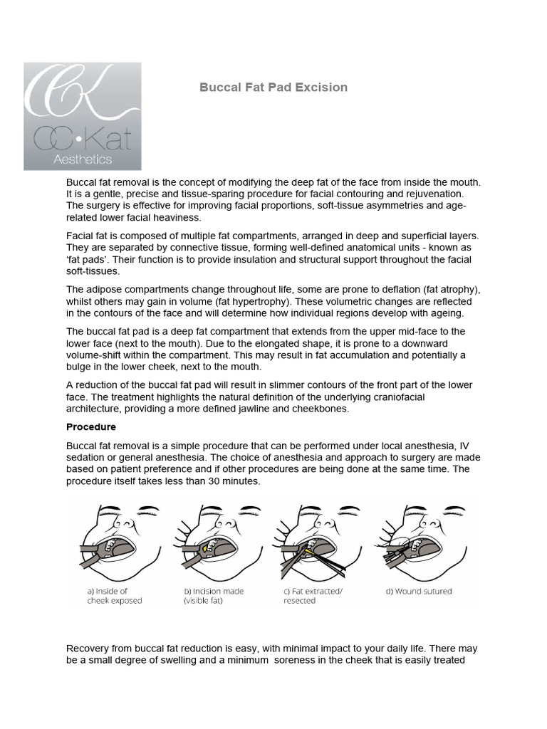 Buccal Fat Pad Excision | PDF | Surgery | Pain