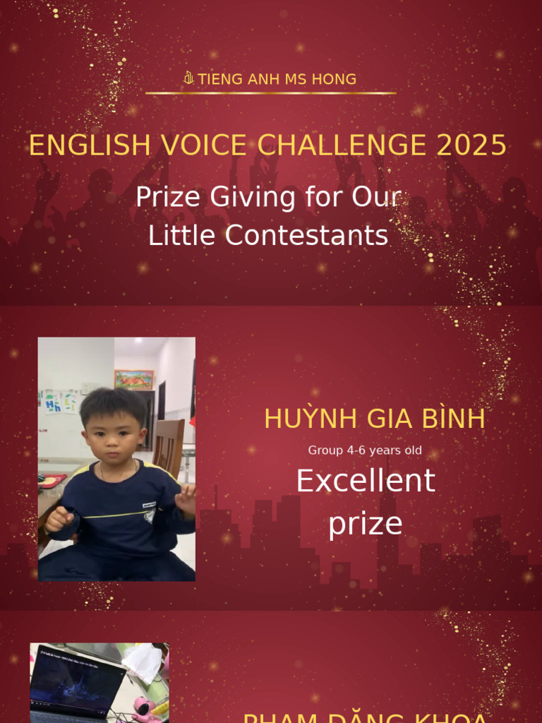 English Voice Challenge 2025 Winners | PDF