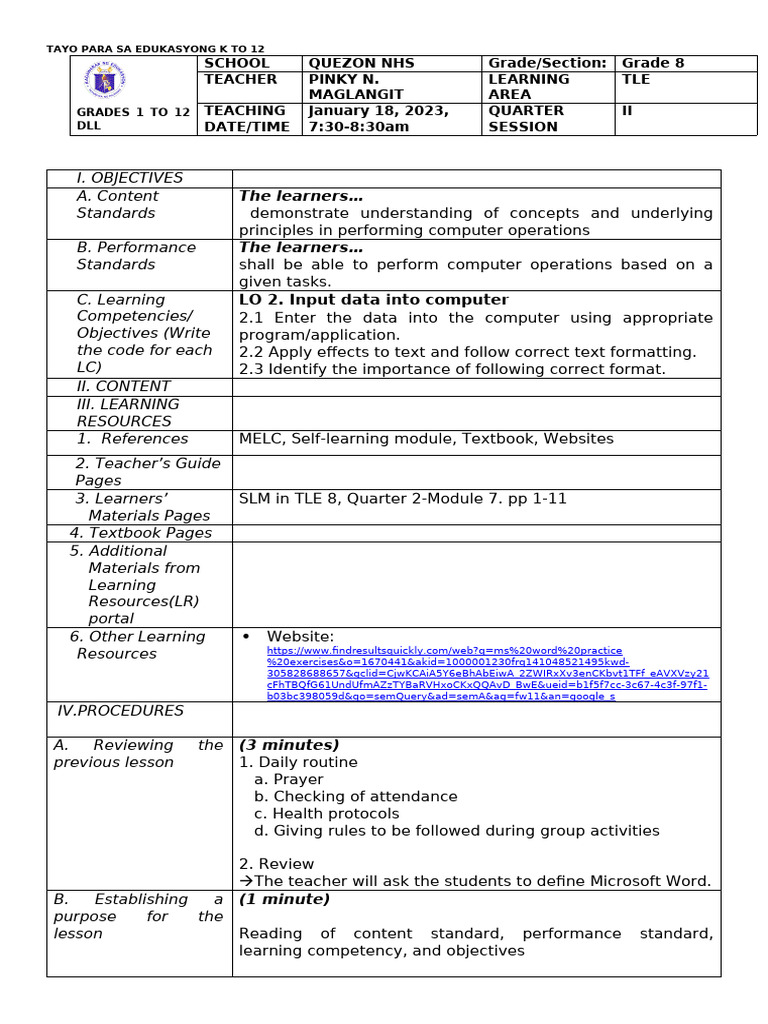 CO#1 CSS | PDF | Microsoft Word | Computing