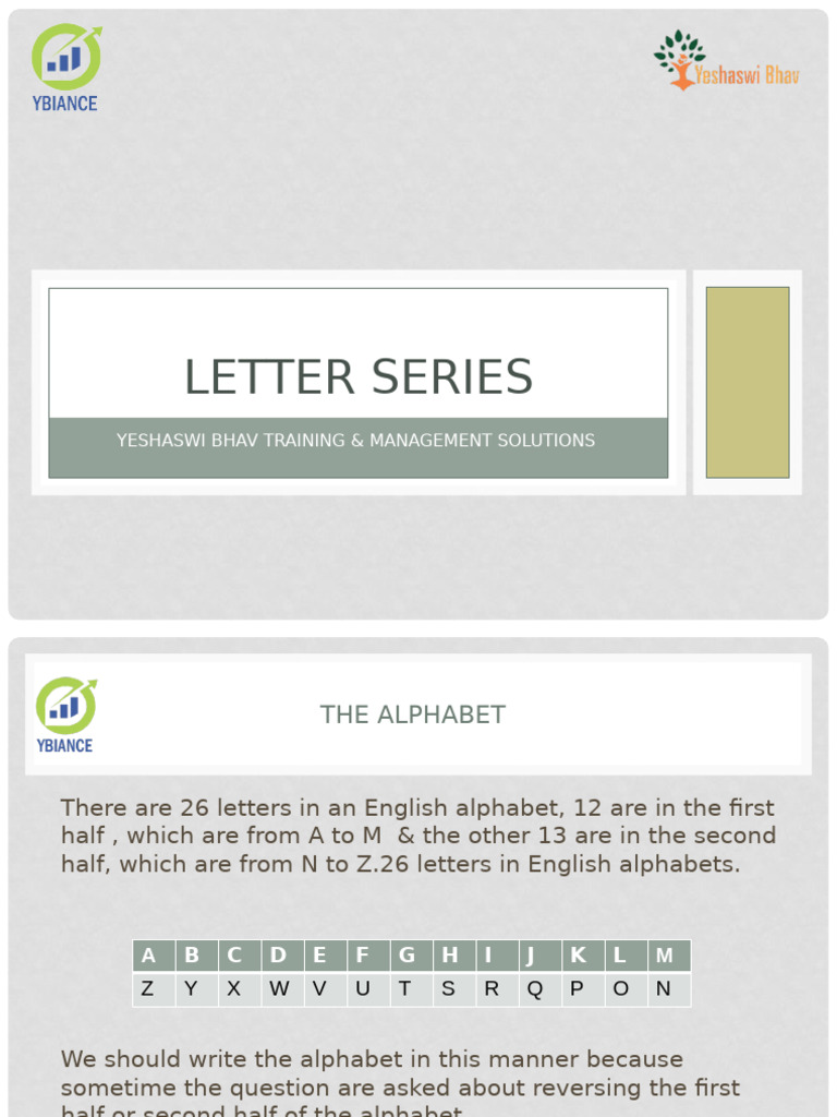Alphanumeric Series Training Guide | PDF | Mathematics | Mathematical ...
