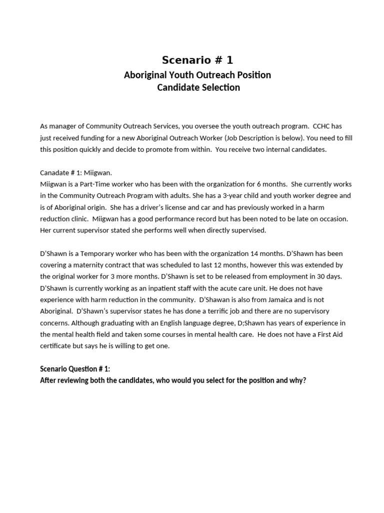 In-Class Exercise 2 - Scenario 1 | PDF