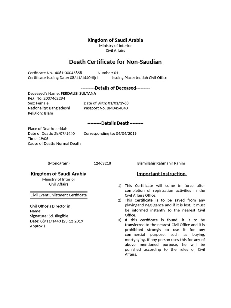 Arabic Death | PDF