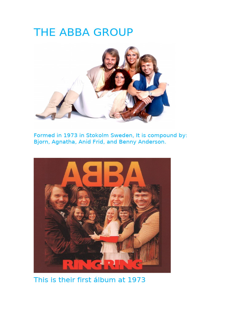 ABBA Group: History and Albums | PDF