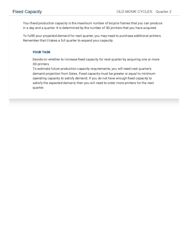 Fixed Capacity | PDF