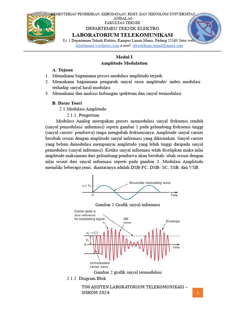Modul 1 Amplitude Modulation | PDF