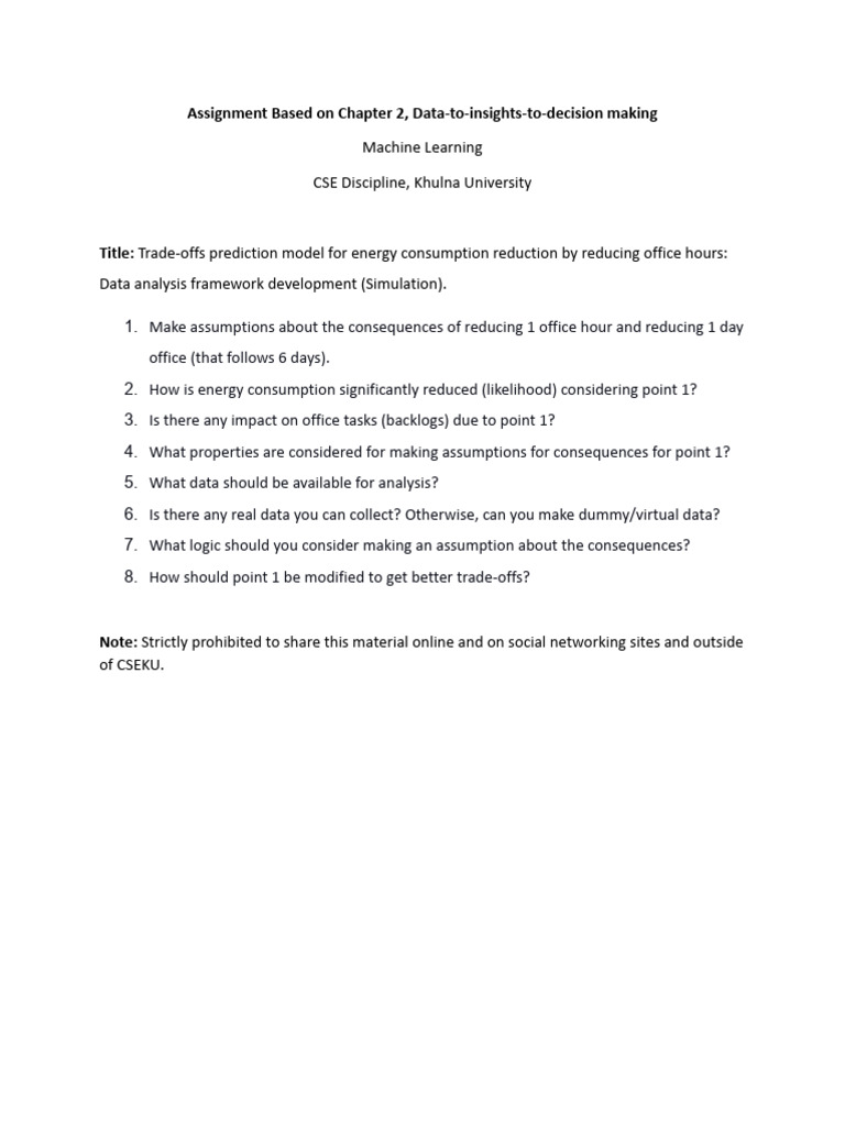 Machine Learning Assignment | PDF