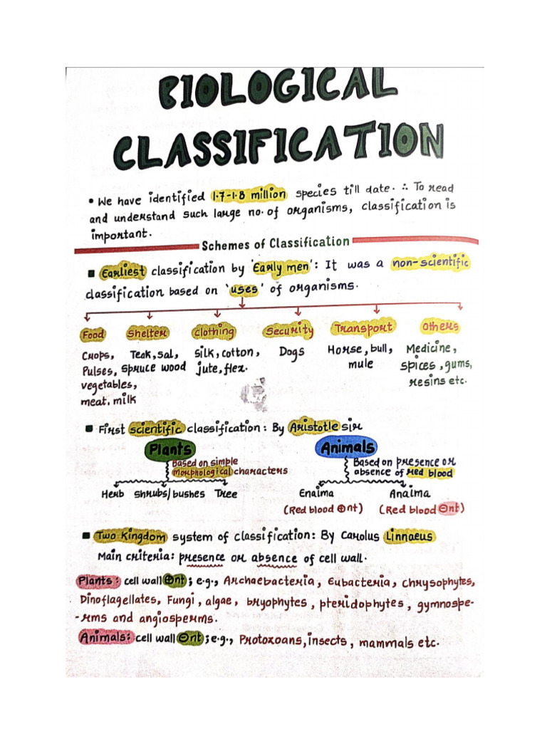 CH 2 Biological Classification | PDF