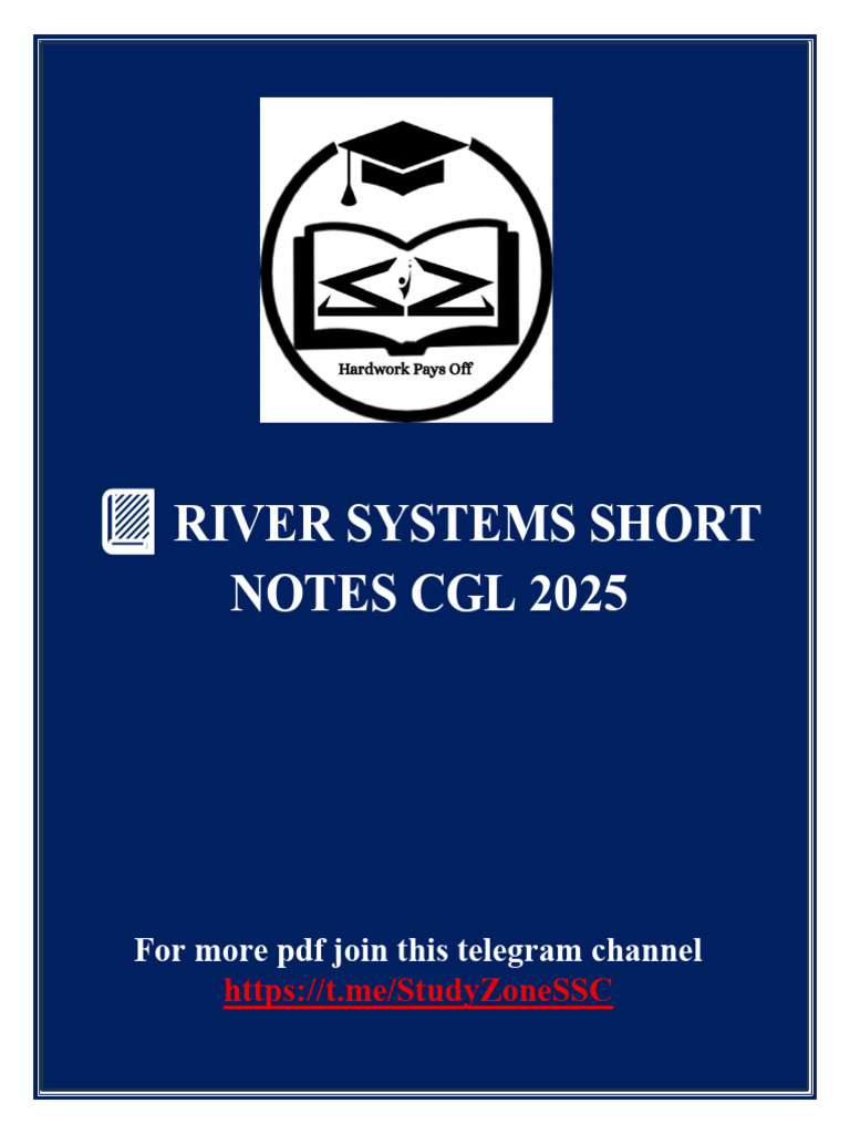 Indian River Systems Notes for CGL 2025 | PDF | Drainage Basin | Topography