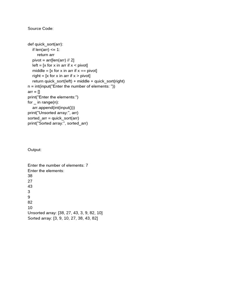 Muppuri Balaji - Quick Sort | PDF