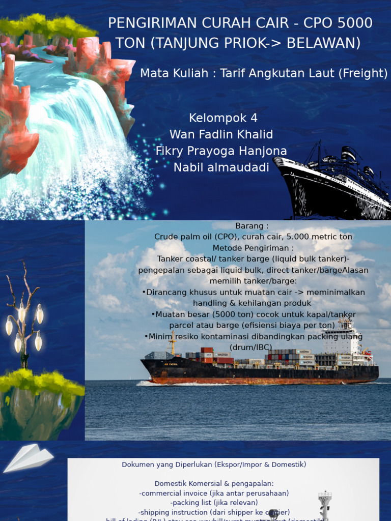 Pengiriman CPO 5000 Ton: Proses & Biaya | PDF | Oil Tanker | Cargo