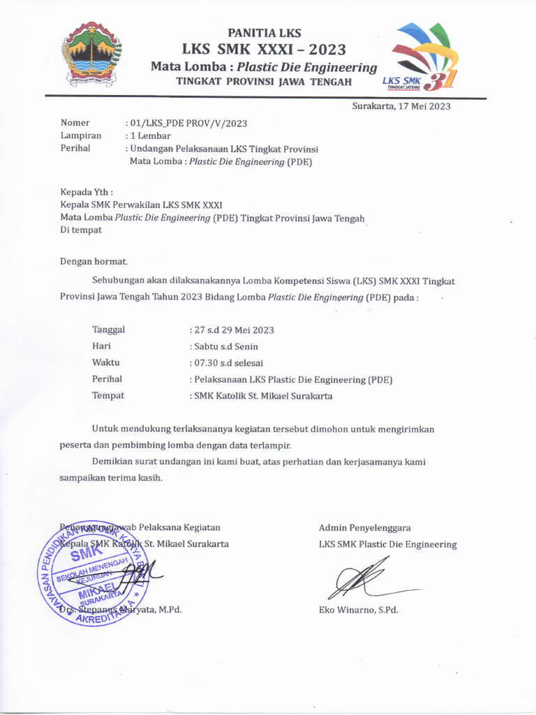 Undangan Lks Pde | PDF