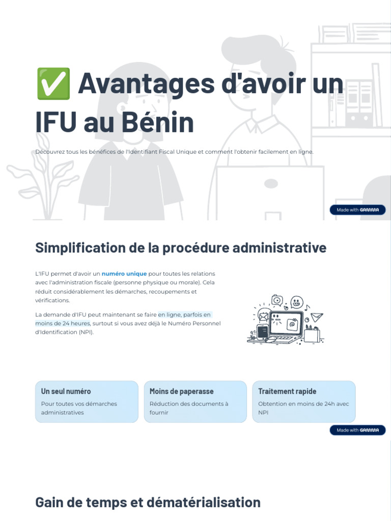 Avantages de l'IFU au Bénin | PDF | Banques