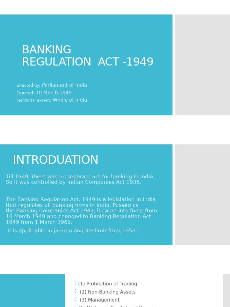 Banking Regulation Act 1949 | PDF | Banks | Foreign Exchange Market