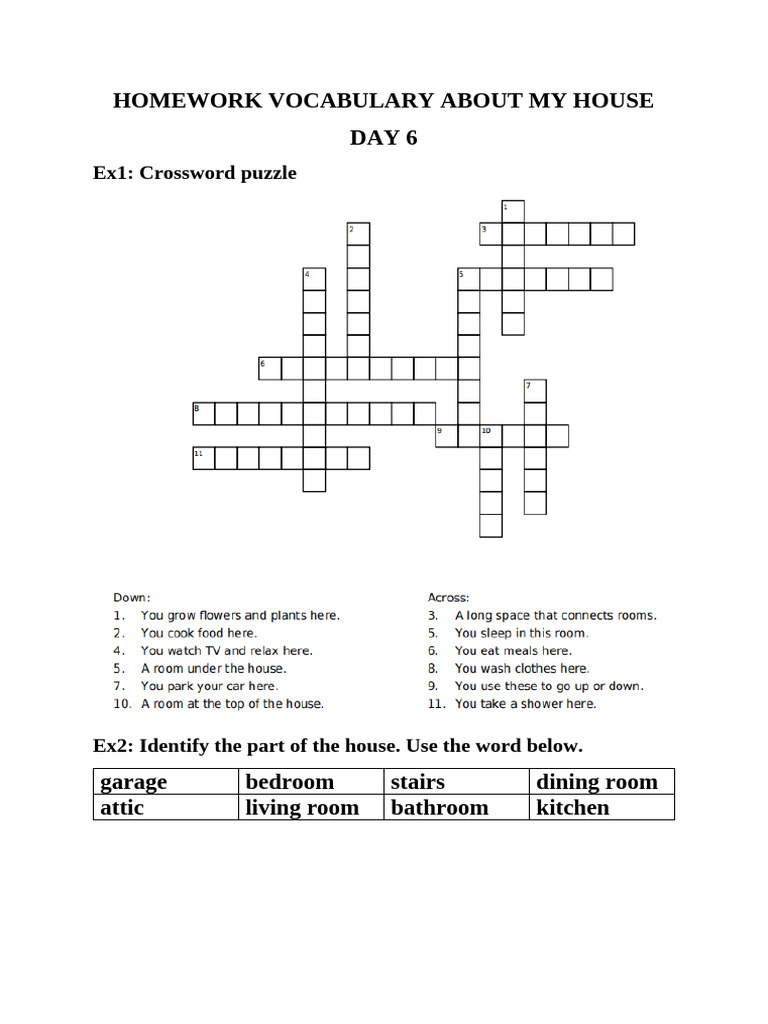 Homework Vocabulary About My House | PDF | Bathroom | Dishwasher