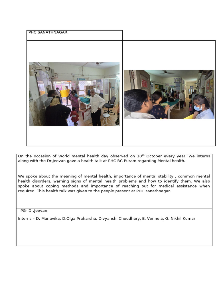 Health Talk PHC | PDF