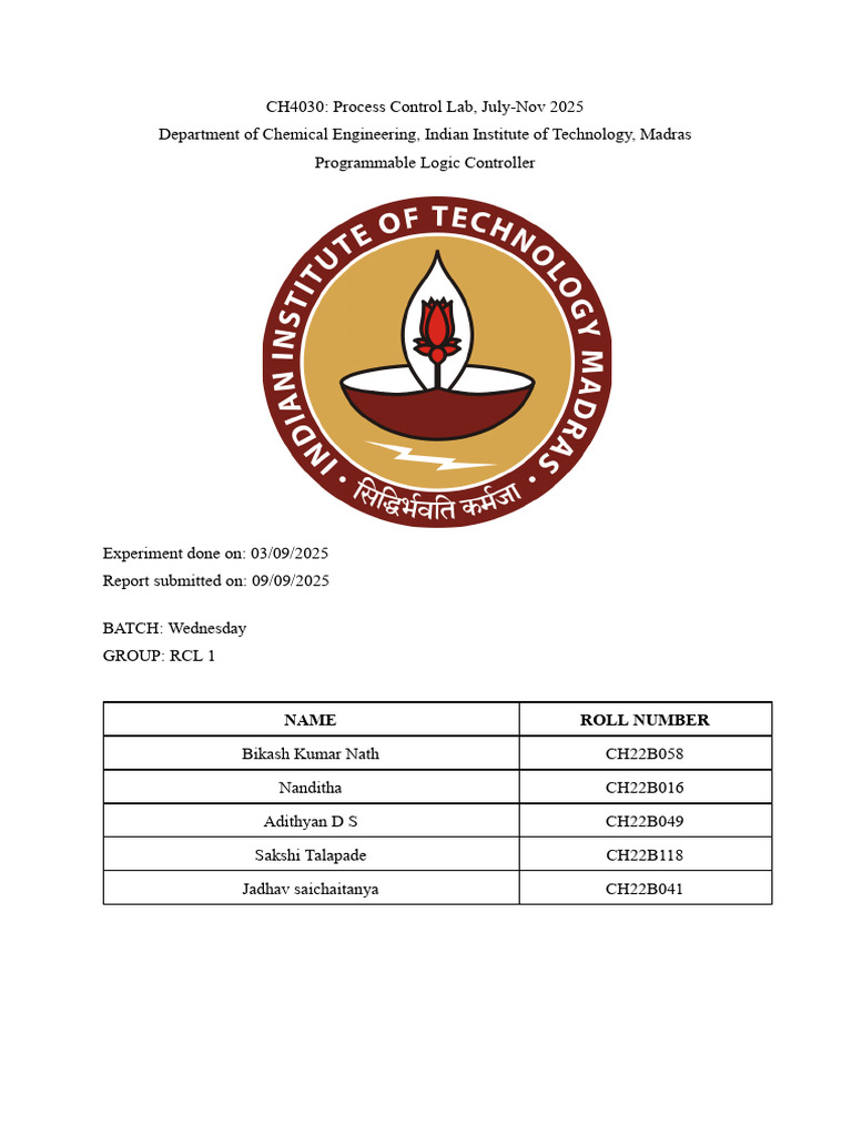 Programmable Logic Controller RCL1 - Week 4 | PDF | Programmable Logic Controller | Computer ...