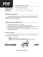 Interview Consent Form Template | PDF | Consent