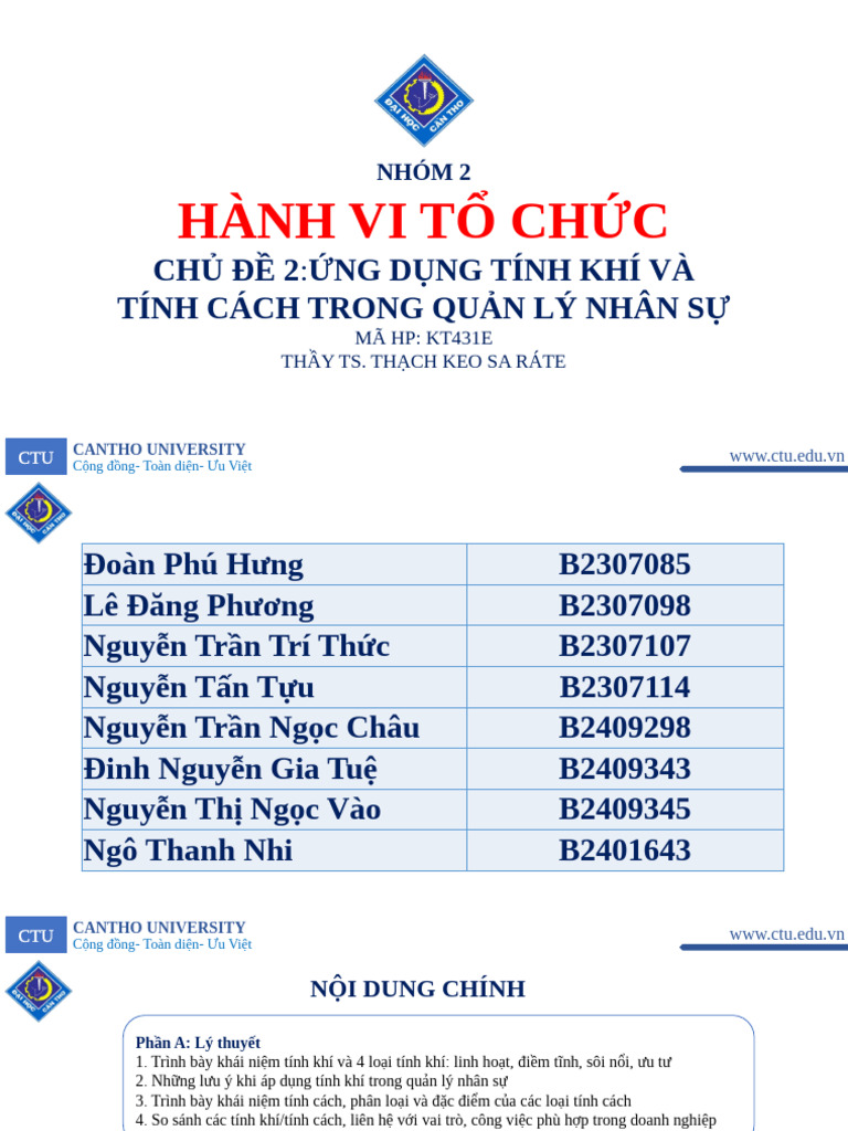 Hành Vi T CH C (Kt431e-01) - Nhóm 2 | PDF