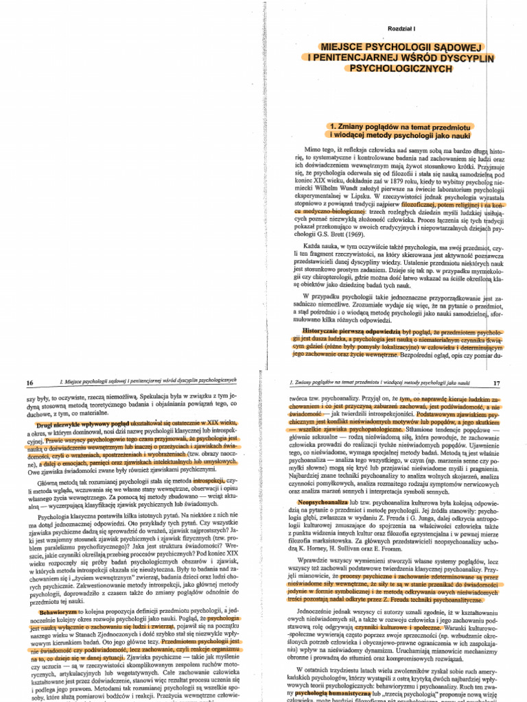 Psychologia Sądowa I Penitencjarna - Ciosek | PDF