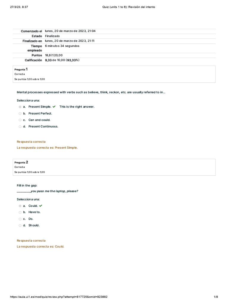 Quiz (Units 1 To 6) - Revisión Del Intento | PDF | Abstract (Summary ...