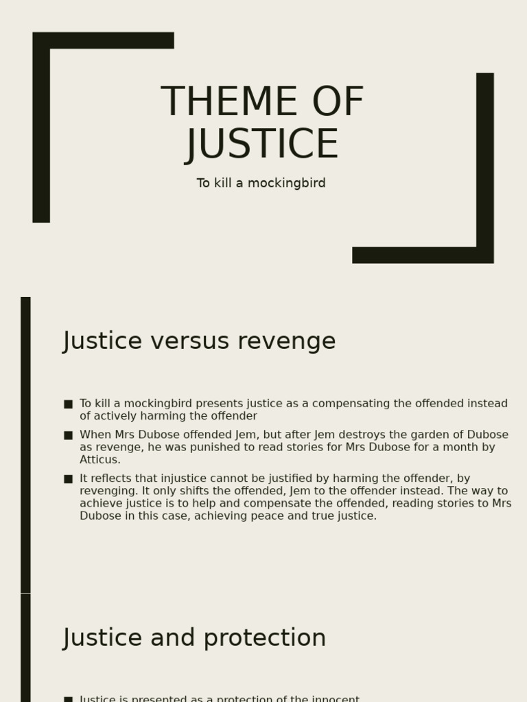 To Kill A Mockingbird Justice | PDF | To Kill A Mockingbird | Justice