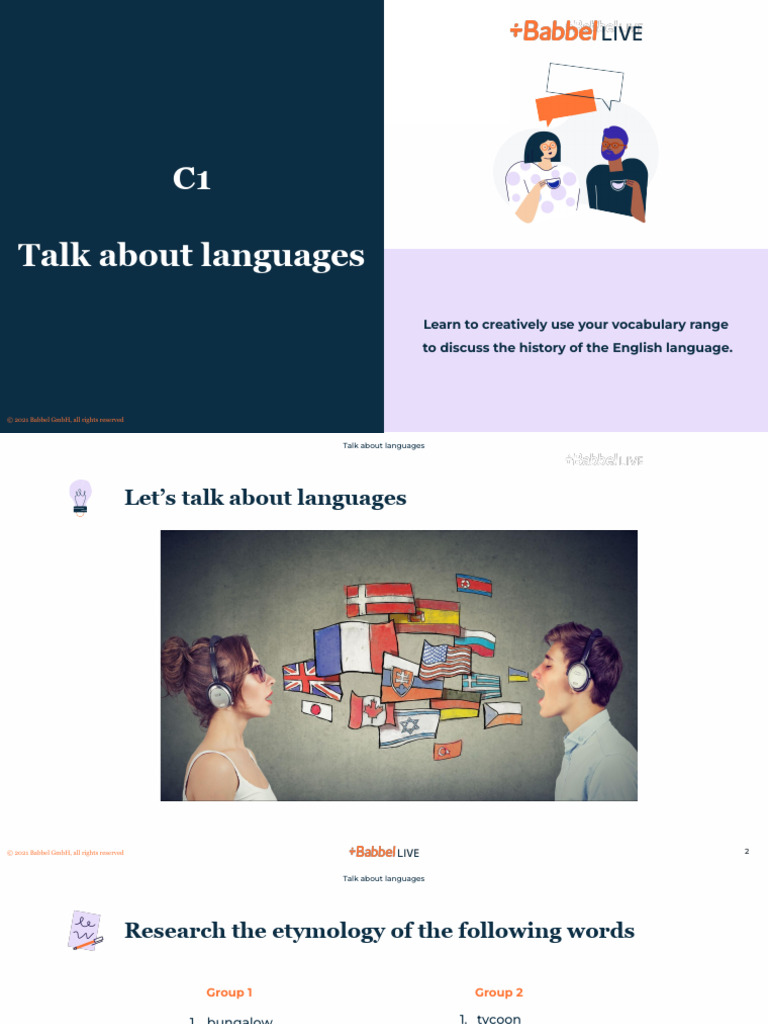 ENG - C1 - 41 Talk About Languages | PDF | English Language | Linguistics