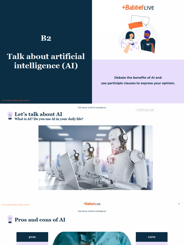 ENG_B2_42 Talk about artificial intelligence | PDF | Artificial ...