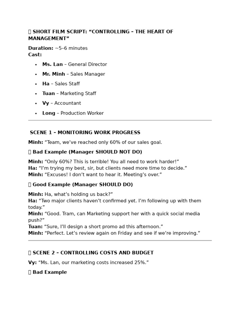 ? Short Film Script | PDF