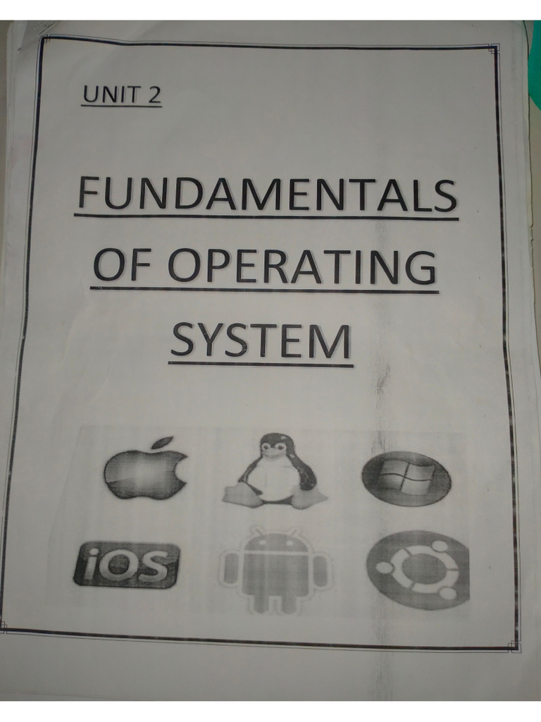 Chapter 2 Fundamentals of Operating System | PDF