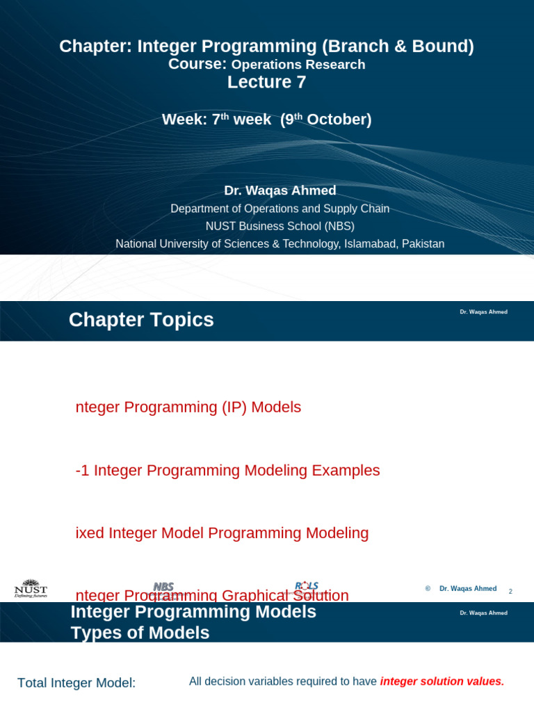 Lec 7 Integer Programming by Branch Bound | PDF | Theoretical Computer Science | Computational ...