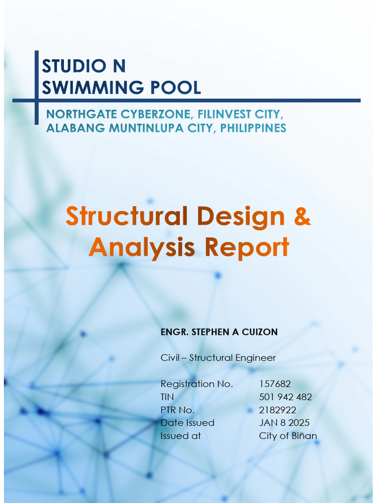 Structural Design for Studio N Pool | PDF | Beam (Structure) | Concrete