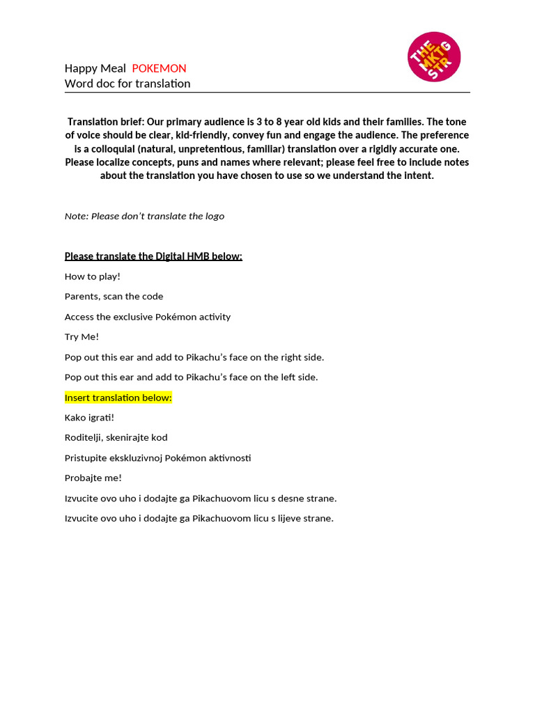 Pokemon Translation | PDF