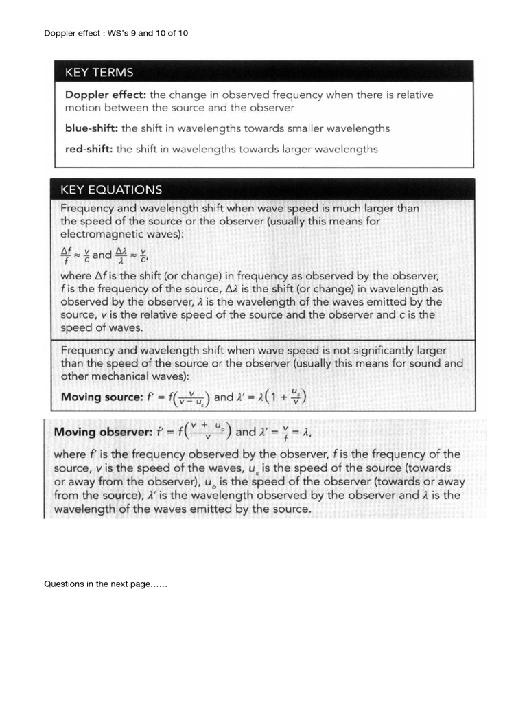 Doppler Effect | PDF