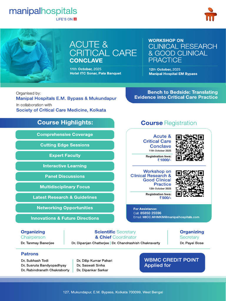 Acute & Critical Care Conclave Brochure Draft 13 | PDF