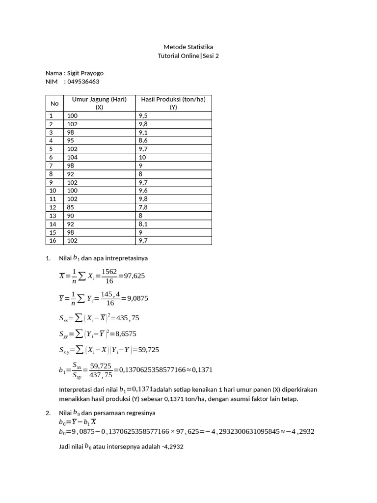 Metode Statistik Sesi 2 | PDF