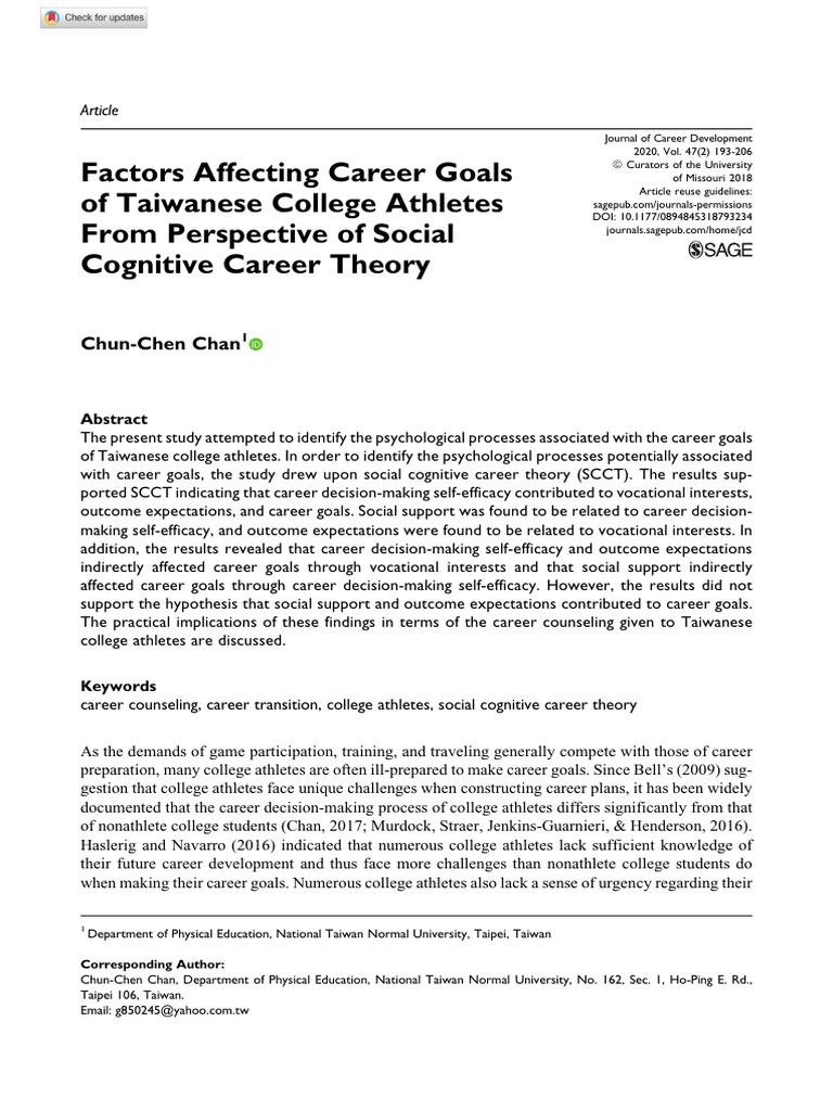 2020 - Chan - Factors Affecting Career Goals of Taiwanese College ...