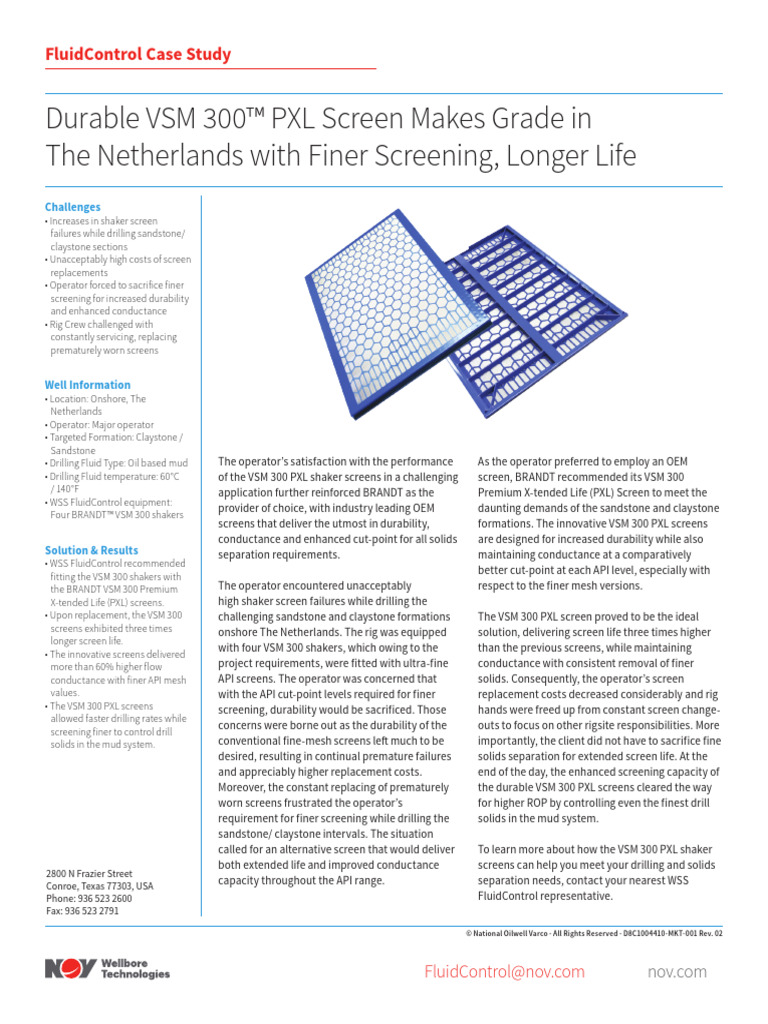 FluidControl VSM 300 PXL Screen Case Study EN | PDF