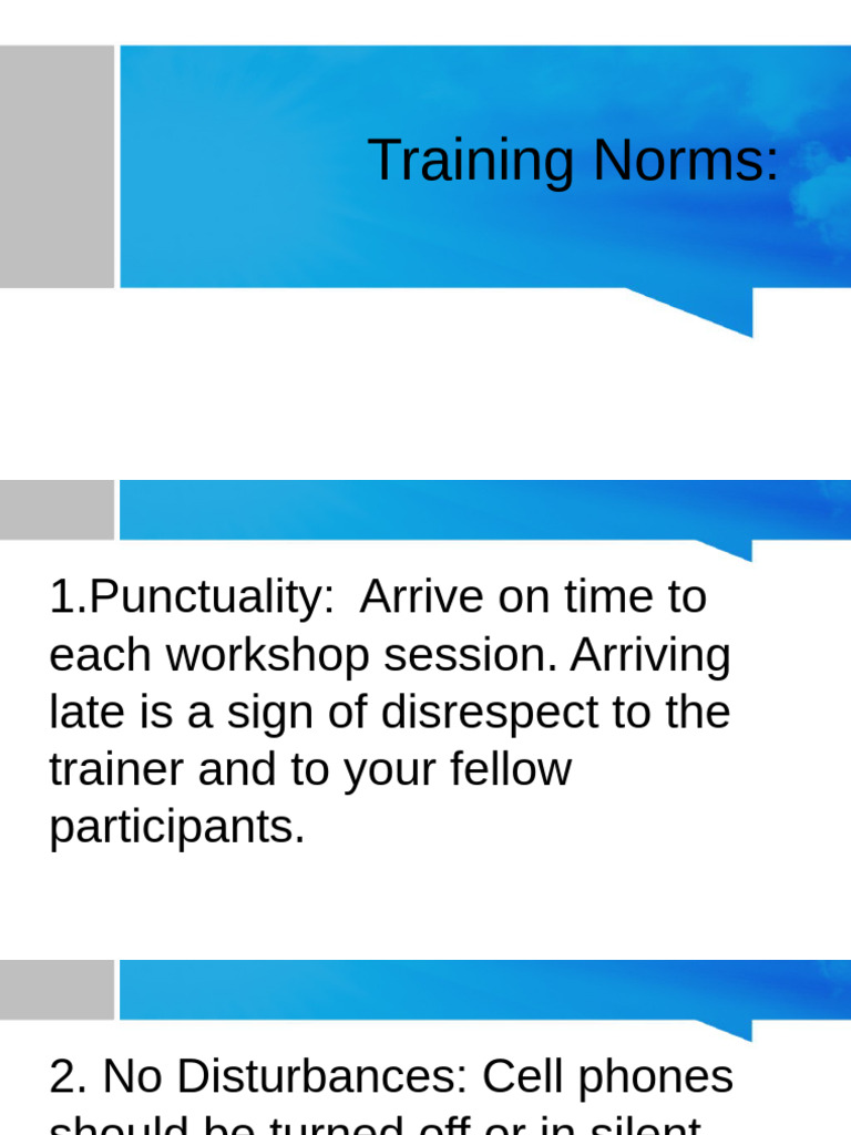 Training Norms | PDF