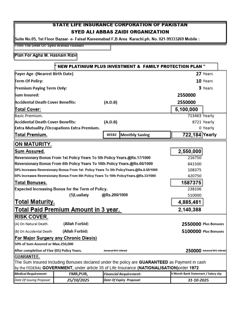 Platinum Plus Investment Plan Overview | PDF | Life Insurance ...