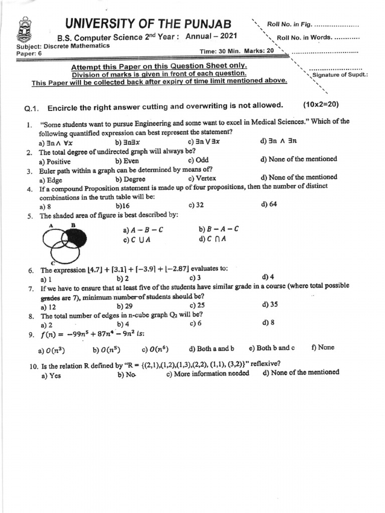 BS Computer Science 2nd Year A21 | PDF | Linear Map | Mathematics