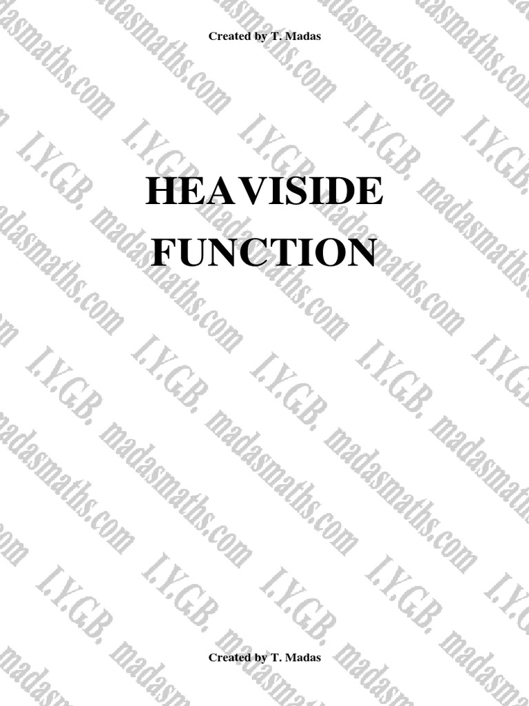 Heaviside Functions | PDF | Laplace Transform | Mathematical Analysis