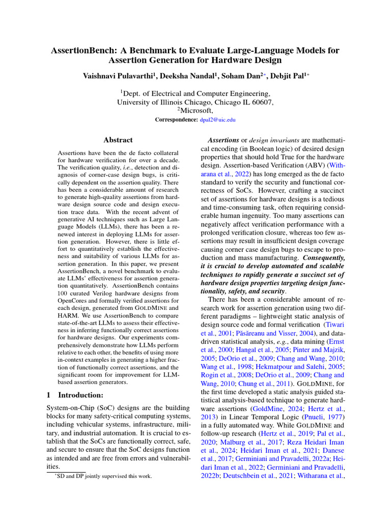 AssertionBench A Benchmark To Evaluate Large-Language Models For ...