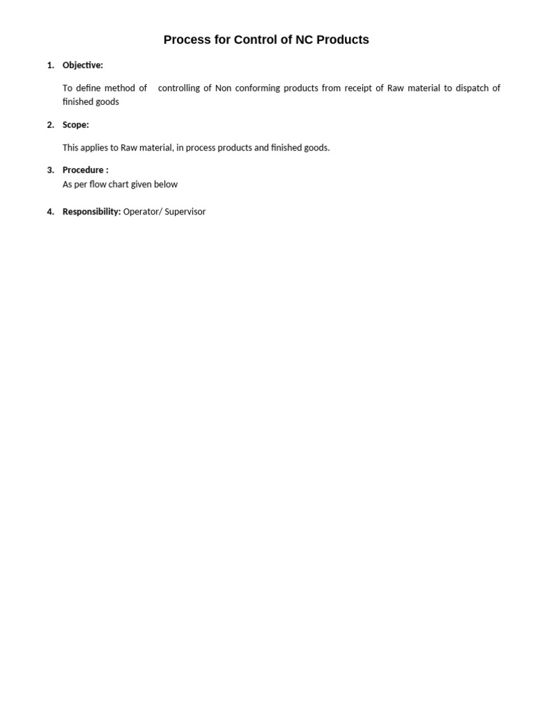 8.7.1.7 MPPL NC Control Procedure - Final | PDF