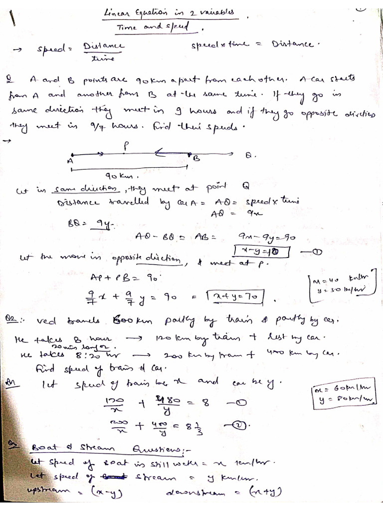 Linear Equation Word Problems | PDF