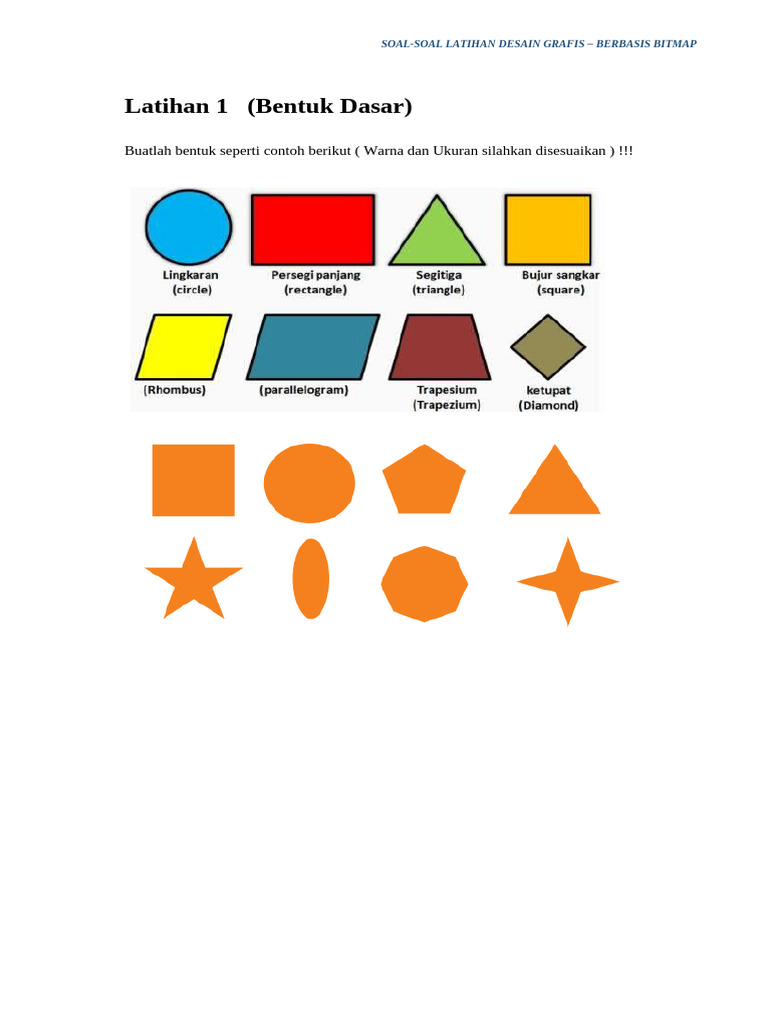 Latihan Desain Grafis Bitmap Terlengkap | PDF