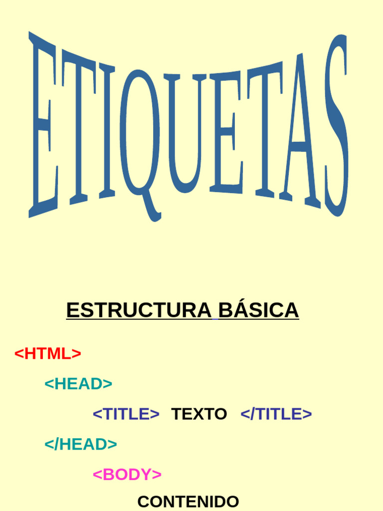 Estructura de Etiquetas HTML | PDF | Hipervínculo | Color