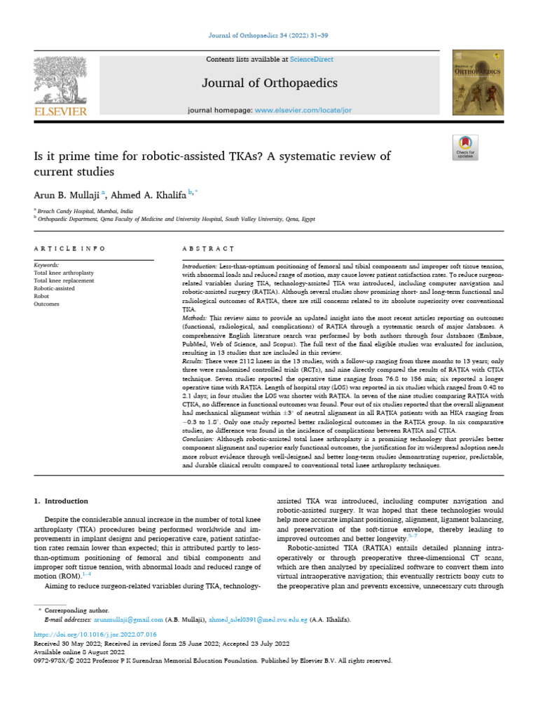 Mullaji, Khalifa Systemic Review | PDF | Medical Specialties | Medicine