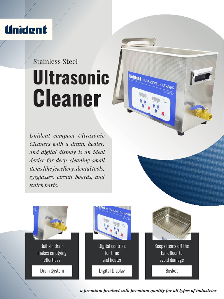 Unident Ultrasonic Cleaner | PDF